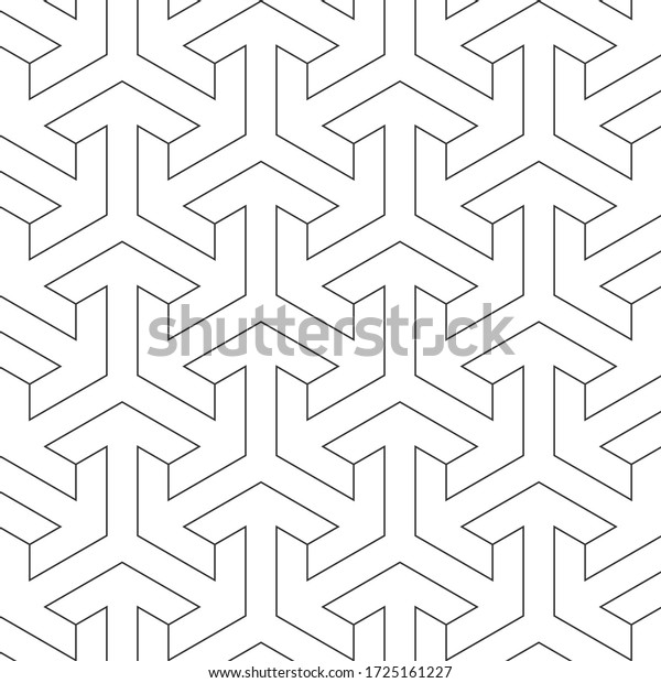 Geometric Islamic Pattern Arabic Tessellation Vector Stock Vector ...