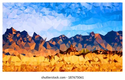 Geometric Landscape Stock Vector (Royalty Free) 187675061 | Shutterstock