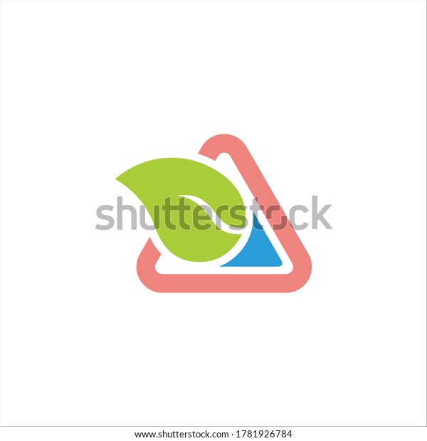 Geometric Leaf Water Triangle Nature Symbol Stock Vector (Royalty Free ...