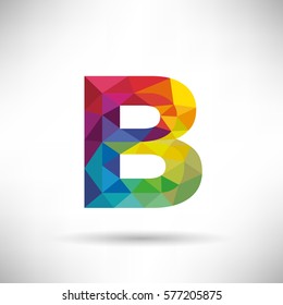 Geometric Letter B Icon Logo Template Stock Vector (Royalty Free ...