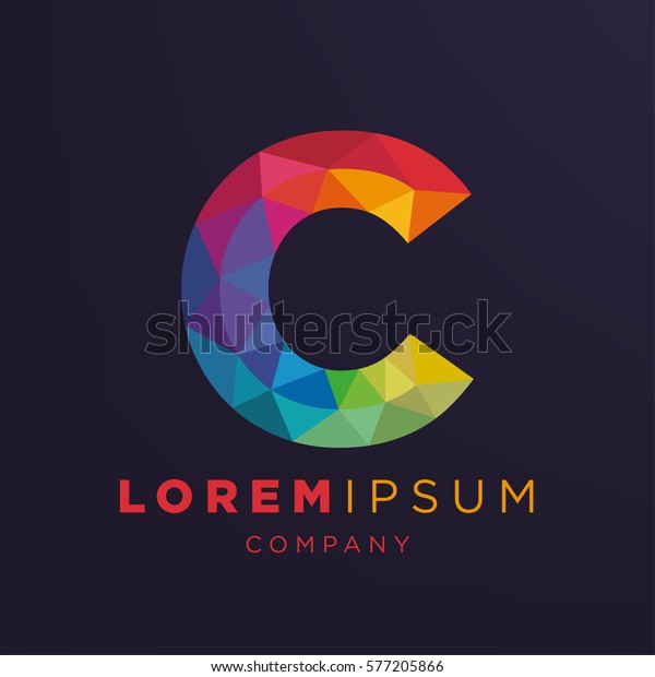 Geometric Letter C Icon Logo Template Stock Vector (Royalty Free) 577205866