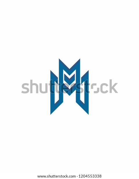 Geometric Letter M Logo Template Stock Vector (Royalty Free) 1204553338