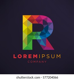 Geometric Letter R Icon Logo Template Stock Vector (Royalty Free ...