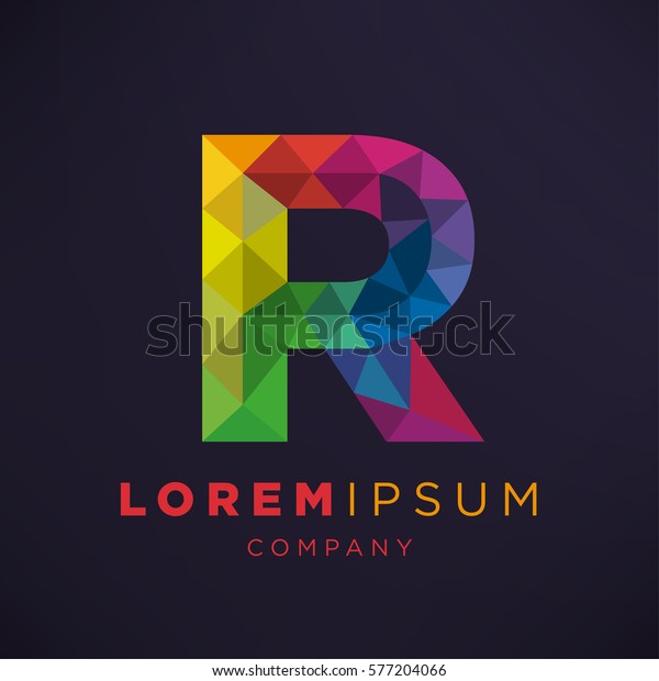 Geometric Letter R Icon Logo Template Stock Vector (Royalty Free ...