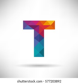 Geometric Letter T Icon Logo Template Stock Vector (Royalty Free ...