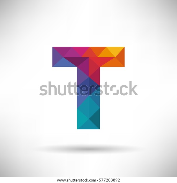 Geometric Letter T Icon Logo Template Stock Vector (Royalty Free ...