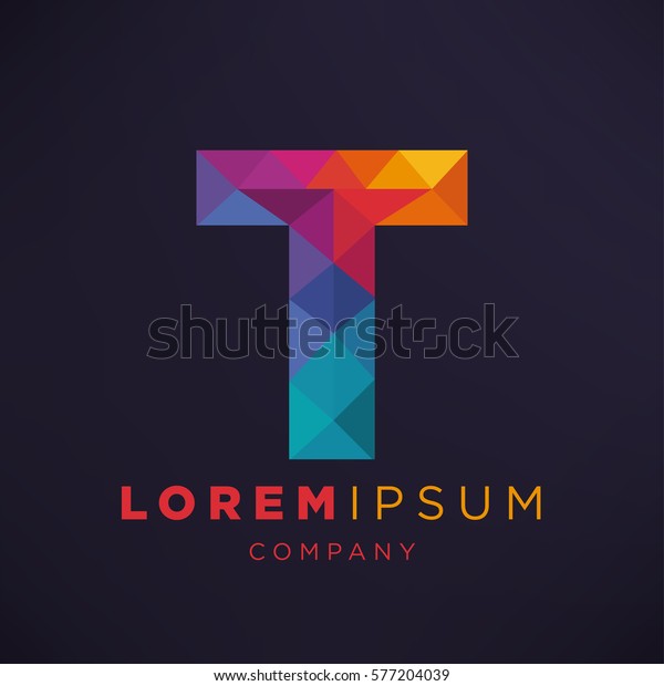 Geometric Letter T Icon Logo Template Stock Vector (Royalty Free ...