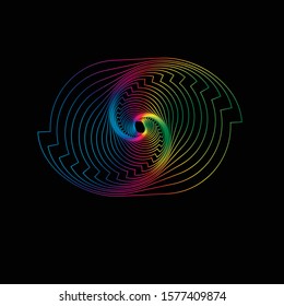 Geometric Line Art Beautiful Triangles Form Stock Vector (Royalty Free ...