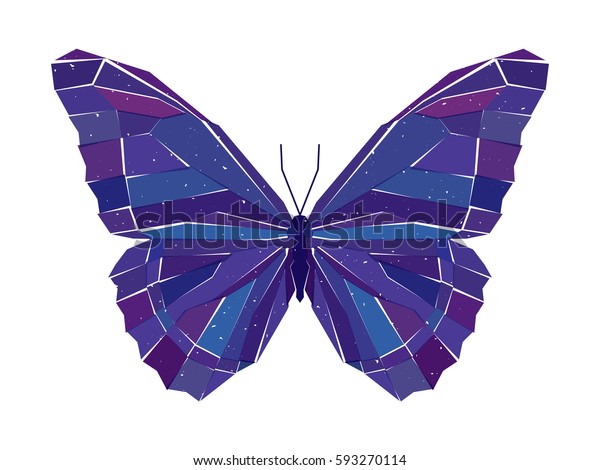 Geometric Linear Butterfly Vector Illustration Stock Vector (Royalty ...