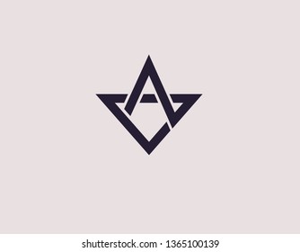 Creative Inverted Triangle Line Design Simple: เวกเตอร์สต็อก (ปลอดค่า ...