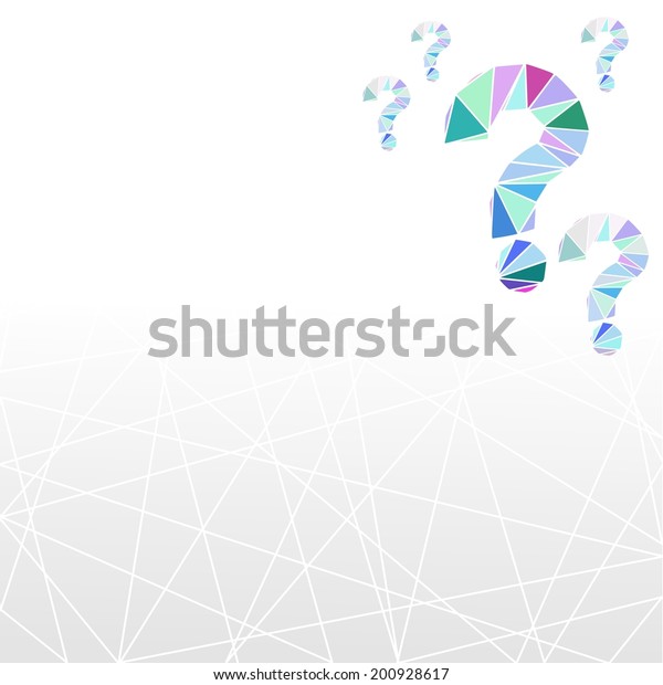 Geometric Low Poly Question Quiz Background Stock Vector (Royalty Free ...