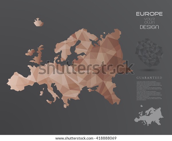 Geometric Map Designeurope Stock Vector (Royalty Free) 418888069 ...