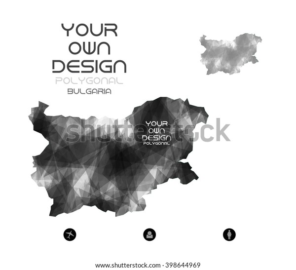 Geometric Map Europe Bulgaria Stock Vector (Royalty Free) 398644969 ...