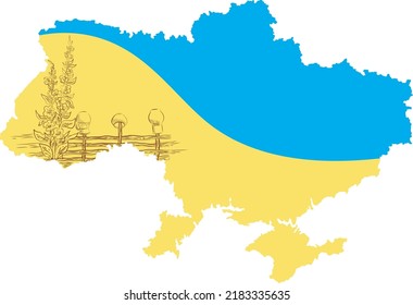 Geometric Map Ukraine Illustration Blue Yellow Stock Vector (Royalty ...