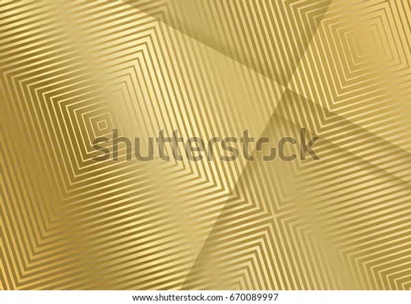 Geometric Metallic Gold Background Applicable A4 Stock Vector (Royalty ...