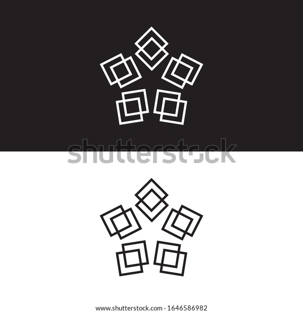 Geometric Minimal Logo Icon Symbol Sign Stock Vector (Royalty Free ...