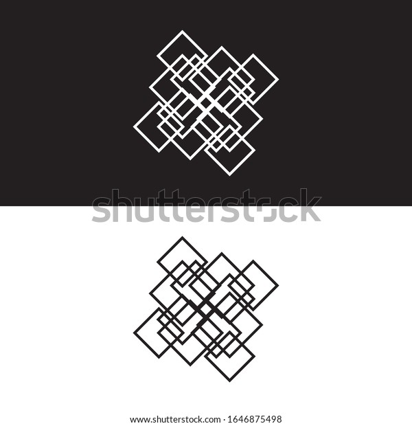 Geometric Minimal Logo Icon Symbol Sign Stock Vector (Royalty Free ...