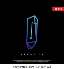 Geometric Monolith Logo Modern Icon Template: vector de stock (libre de ...