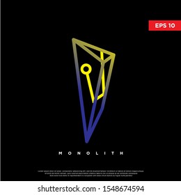 Geometric Monolith Logo Modern Icon Template Stock Vector (Royalty Free ...