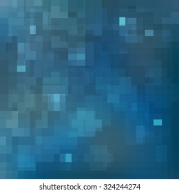 Geometric Mosaic Blue Pixelated Background Stock Illustration 329698211