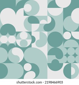 Geometric Mosaic Simple Shapes Abstract Pattern Stock Vector (Royalty ...