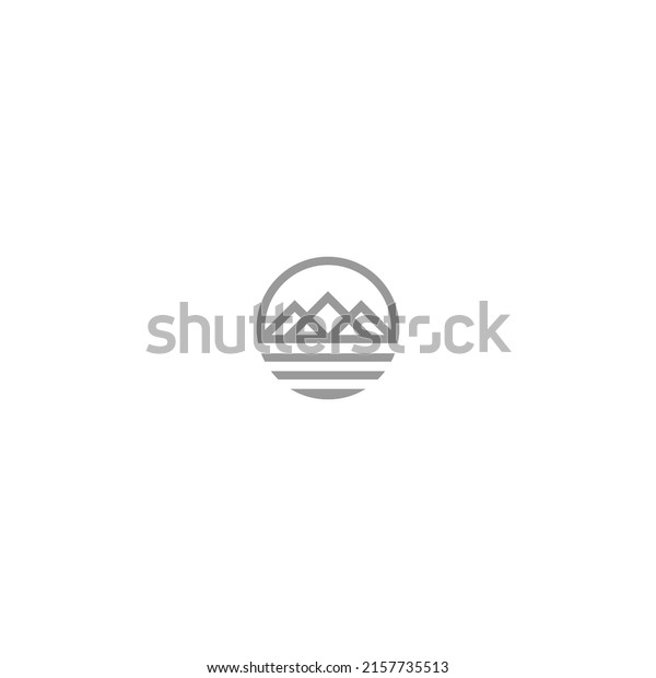 Geometric Mountain Circle Logo Good Logo Stock Vector (Royalty Free ...