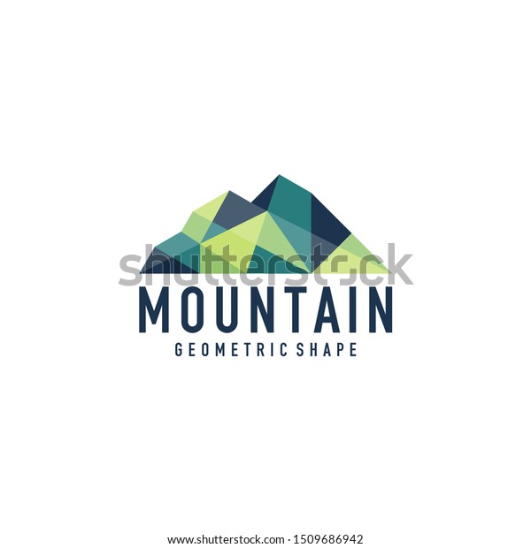 Geometric Mountain Logovector Design Illustration Stock Vector (Royalty ...