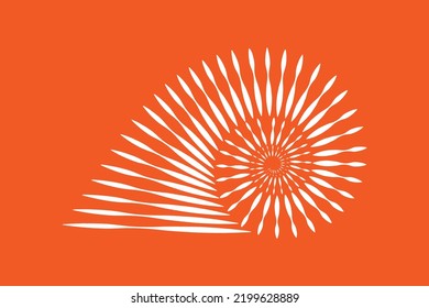 Geometric Nautilus Shell Symbol Logo Flat Stock Vector (Royalty Free ...