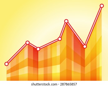 Geometric Orange Graph Diagram Stock Vector (Royalty Free) 287865857 ...