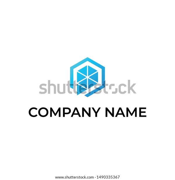 Geometric P Logo Vector Line Icon Stock Vector (Royalty Free ...