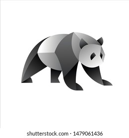 Geometric Panda Logo Design Icon Vector Stock Vector (Royalty Free ...