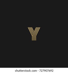Geometric Pattern Golden Color Y Letter Stock Vector (Royalty Free ...