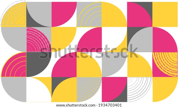 Geometric Pattern Scandinavian Swiss Style Design Stock Vector (Royalty ...