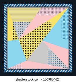 Geometric Pattern Scarf Pastel Colors Stock Vector (Royalty Free ...