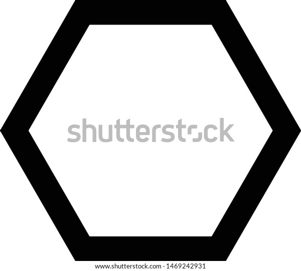 Geometric Plane Polygon Six Sides Six Stock Vector (Royalty Free ...