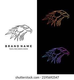 Geometric Polygonal Eagle Logo Design Vector Stock Vector (Royalty Free ...
