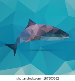 Geometric Polygonal Shark Stock Vector (Royalty Free) 187503362 ...