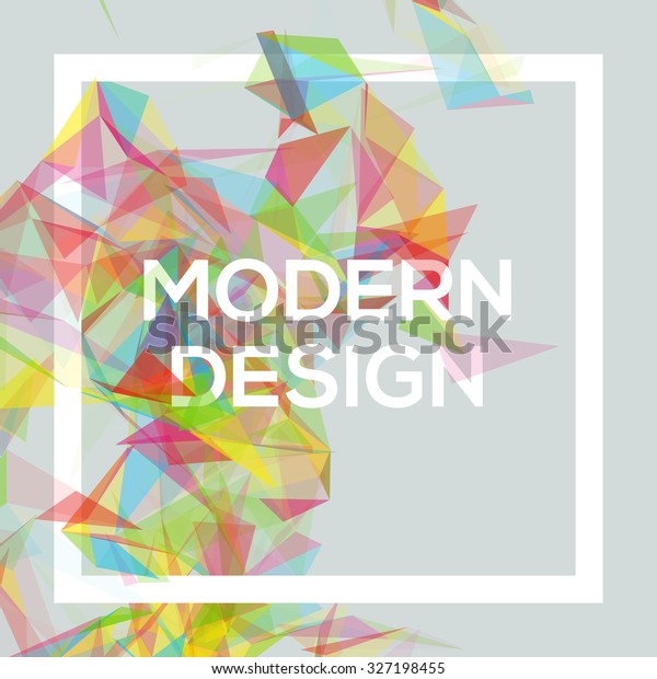 Geometric Poster Template Transparent Polygons Lines Stock Vector ...