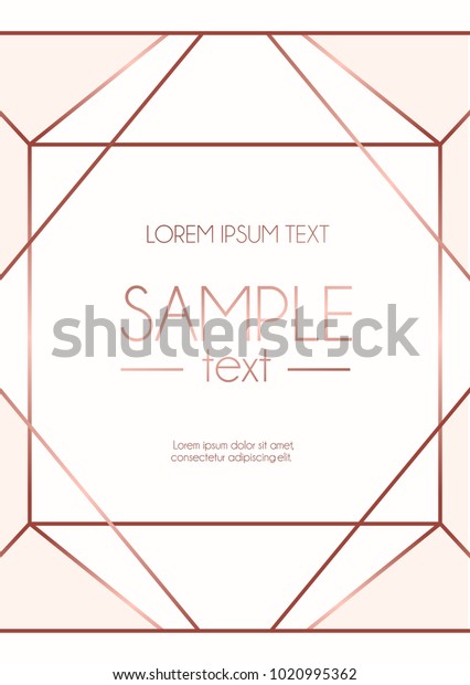 Geometric Rose Gold Design Template Modern Stock Vector (Royalty Free ...