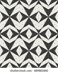 Geometric Seamless Pattern Black White Stock Vector (Royalty Free ...