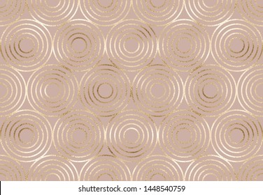 Geometric Seamless Pattern Gold Circle Tiles Stock Vector (Royalty Free ...