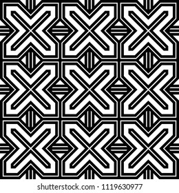 Repeating Geometric Overlapping Lines Seamless Pattern Stock Vector ...