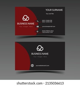 Geometric Shape Business Card Design Template Stock Vector (Royalty ...