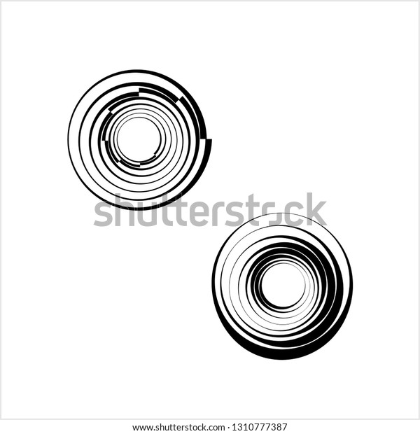 Geometric Shape Circle Pinwheel Line Art Stock Vector (Royalty Free ...