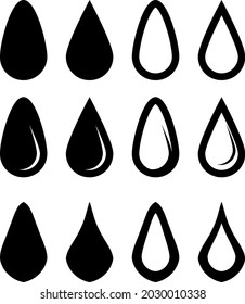 Geometric Shape Drop Line Art Drawing Stock Vector (Royalty Free ...