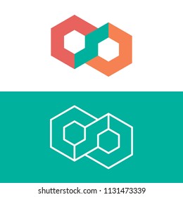 Geometric Shape Harmony Logo Design Concept Stock Vector (Royalty Free ...