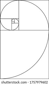 Geometric Shape Spiral Called Golden Rectangle Stock Vector (Royalty ...