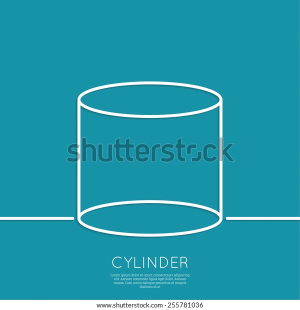 Geometric Shapes 3d Cylinder Stock Vector (Royalty Free) 255781036