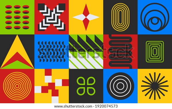 Geometric Shapes Bundles Various Geometric Shapes Stock Vector (Royalty ...