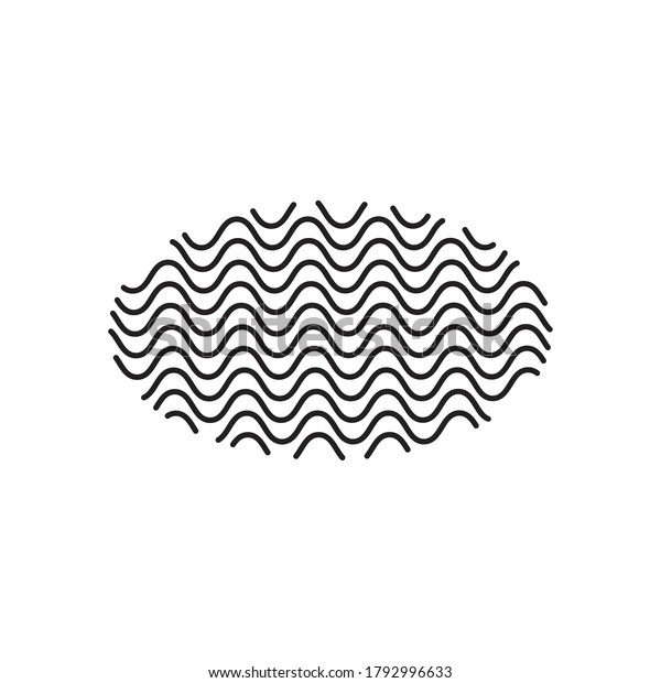 Geometric Shapes Concept Ellipse Shape Wavy Stock Vector (Royalty Free ...